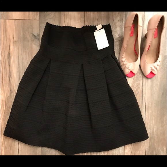 H&M | Skirts | Nwt Russia Hm Aline Highwaist Blk Spandex Skirt | Poshmark